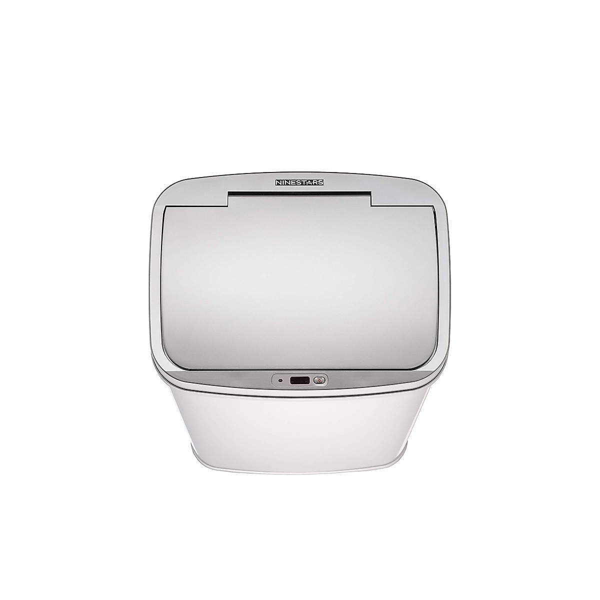 NINESTARS DZT-50-28SL Original Touchless Automatic Motion Sensor Trach Can, 13 Gal SL, Silver Trim