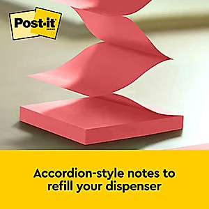 Post-it Super Sticky Notes, 3x3 in, 6 Pads, 2x the Sticking Power, Poptimistic, Bright Colors, Recyclable (622-8SSAN)