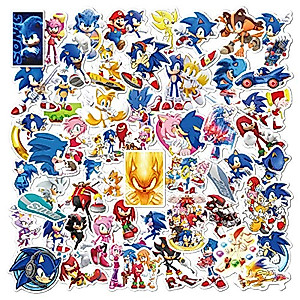 50PCS Sonic The Hedgehog Stickers for Children Teens,Girls, Waterproof Colorful Sonic Stickers Perfect for Car, Laptop, Luggage, Bicycle