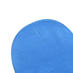 ANKOMINA Unisex Women Men Knitted Beanie Hats Fashion Letter Print Winter Skull Caps Y2k Outdoor Warm Hats Blue