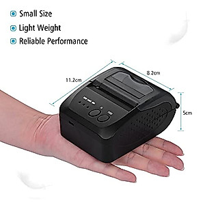 N/A Portable Mini Direct Thermal Printer Thermal POS Receipt Printer with 2000mAh Battery USB/BT Mobile Printer