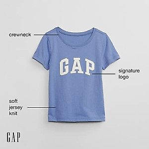 GAP Baby Girls Short Sleeve Logo T-Shirt T Shirt, Devi Pink, 12-18 Months US