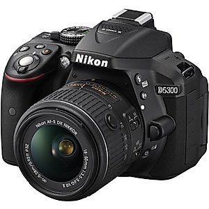 Nikon D5300 Digital SLR with 18-55mm VR II Compact Lens Kit - Black (24.2 MP) 3.2 inch LCD