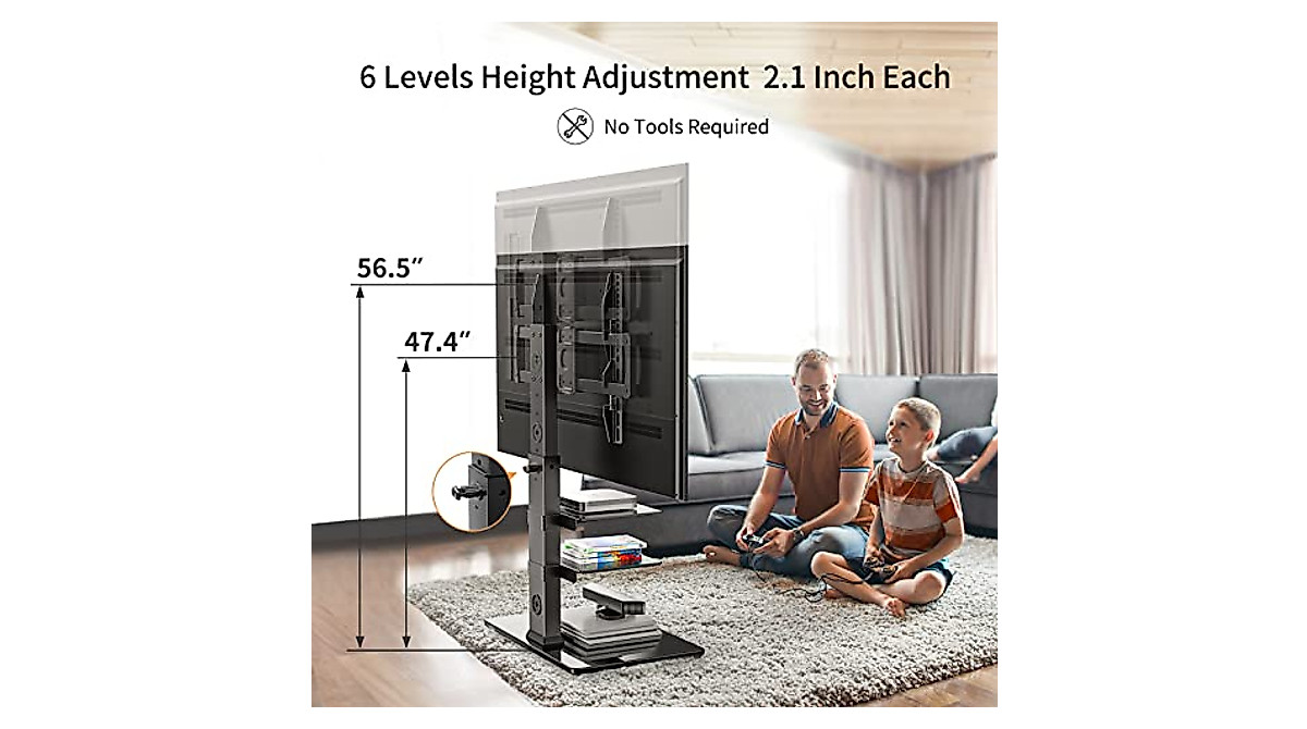 Universal Height Adjustable TV Stand for 37-75 Inch TVs