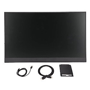 Portable Monitor, 17.3inch Usb Type C Portable Laptop Monitor with Stereo Speakers Hdmi Usb C 1600x900 Hdr 178° Viewing Angle Laptop Screen Extender with Bracket for Pc Tablet