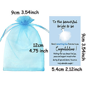 MKISHINE Something Blue Gift for Bride, Blue Crystal Pearl and Crystal Bridal Shower Gifts for Bride to Be, Wedding Gift for Bride, Gifts for Daughter on Wedding Day Something Blue for Bride on