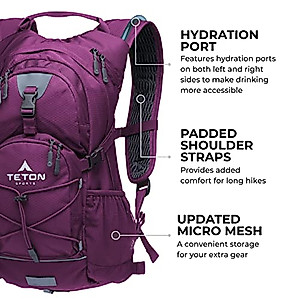 TETON Sports Oasis 18L Hydration Pack with Free 2-Liter Water Bladder; The Perfect Backpack for Hiking, Running, Cycling, or Commuting