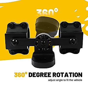 RoyalParts UTV Flag Mount Whip Light Mount Bracket for 1.75 to 2 inch Roll Bar 2 PCS Heavy Duty Adjustable Compatible with Polaris RZR 900 1000 XP Pro Turbo Can Am Maverick Commander