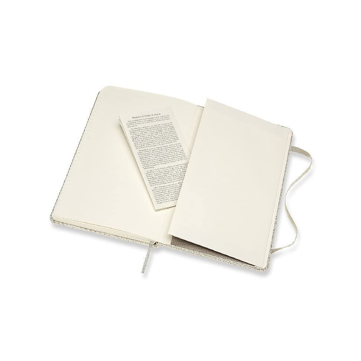 Moleskine Limited Collection Blend Textile Notebook, Hard Cover, Large (5" x 8.25") Ruled/Lined, Beige, 240 Pages (8053853600103)