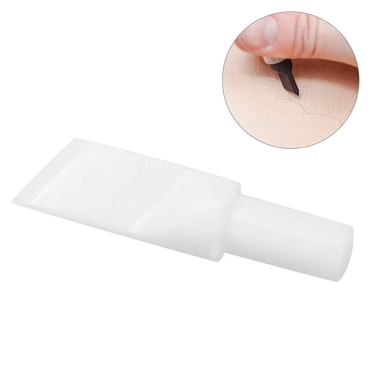 A sixx Oblique Ceramic Swivel Blade, Sturdy Exquisite Ceramic Filigree Swivel Knife Blade, White for Leather Craft DIY Handwork Leather Carving