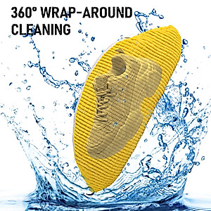 Ohcozzy Shoe Washing Machine Bag with Soft Polyester, Reusable Shoe Laundry Bag For Washer and Dryer, Deep Cleaning All Shoes - Ideal for Travel and Everyday Use(2 Pack, Yellow)