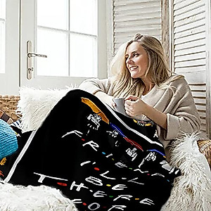 GWANDLALM Friends Tv Show Blanket Friends Tv Show Gifts Friends Tv Show Merchandise The Office Blanket Fleece Bed Blankets All Season Black 60x50 Inch