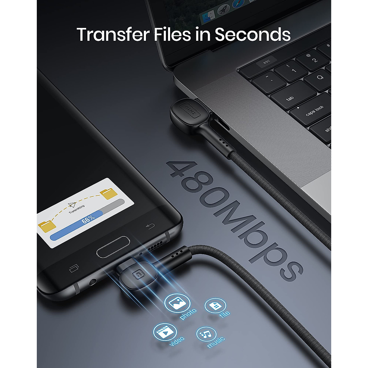 Micro USB Cable, INIU [2 Pack 6.6ft] 3.1A QC 3.0 Fast Charging Micro Android Phone Charger, Braided Micro USB Charge for Samsung Galaxy S7 S6 and Edge Note 6 Sony Tablet Kindle PS4 Android Devices etc