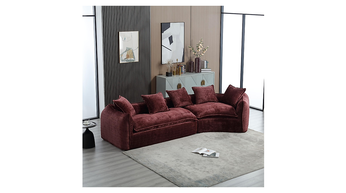 SmartEdge 125" Curved Sofa: Stylish & Comfortable Solution