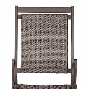 Signature Design by Ashley Outdoor Emani Eucalyptus Patio Rocking Chair, Gray