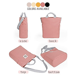 Lily queen Women Canvas Tote Handbags Casual Shoulder Bag purse Crossbody (Almond Pink)