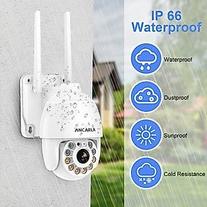 Security Camera WIFI Wireless 360° View Smart Home Surveillance Cameras with Motion Detect,Color Night Vision,Two Way Talk,Human body Auto Tracking,The Camera need to connect to the DC12V power supply