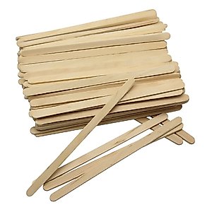 SelfTek 100 Pcs Wooden Wax Applicator Spatulas Sticks for Hair Removal and Smooth Skin, Wax Popsicle Stick Eyebrow Waxing Sticks for Lip, Nose Wax Applicator Sticks