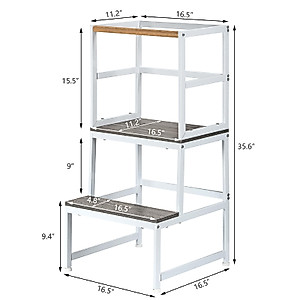 Kitchen Step Stool, Learning Step Stool, Heavy Duty Step Stool, Bed Steps for High Beds Hold Up to 150 Lbs