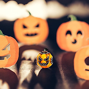 NINAQUEEN Halloween Pumpkin Charms Fits Charms Bracelets Sterling Silver Bead Birthday Valentines Christmas Gifts for Women Her Wife Mom Girls Girlfriend Jack-o'-lantern