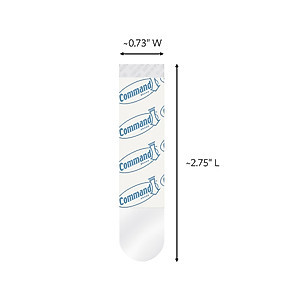 Command Medium Clear Refill Strips, 12 strips, Re-Hang Indoor Clear Hooks (17021CLR-12ES)