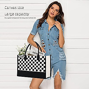 SUNELGIRL Christmas Gifts for Women-Initial Tote Bags for Women Canvas Bag, Bride Bag Bridal Shower Gift, Gifts for Sisters