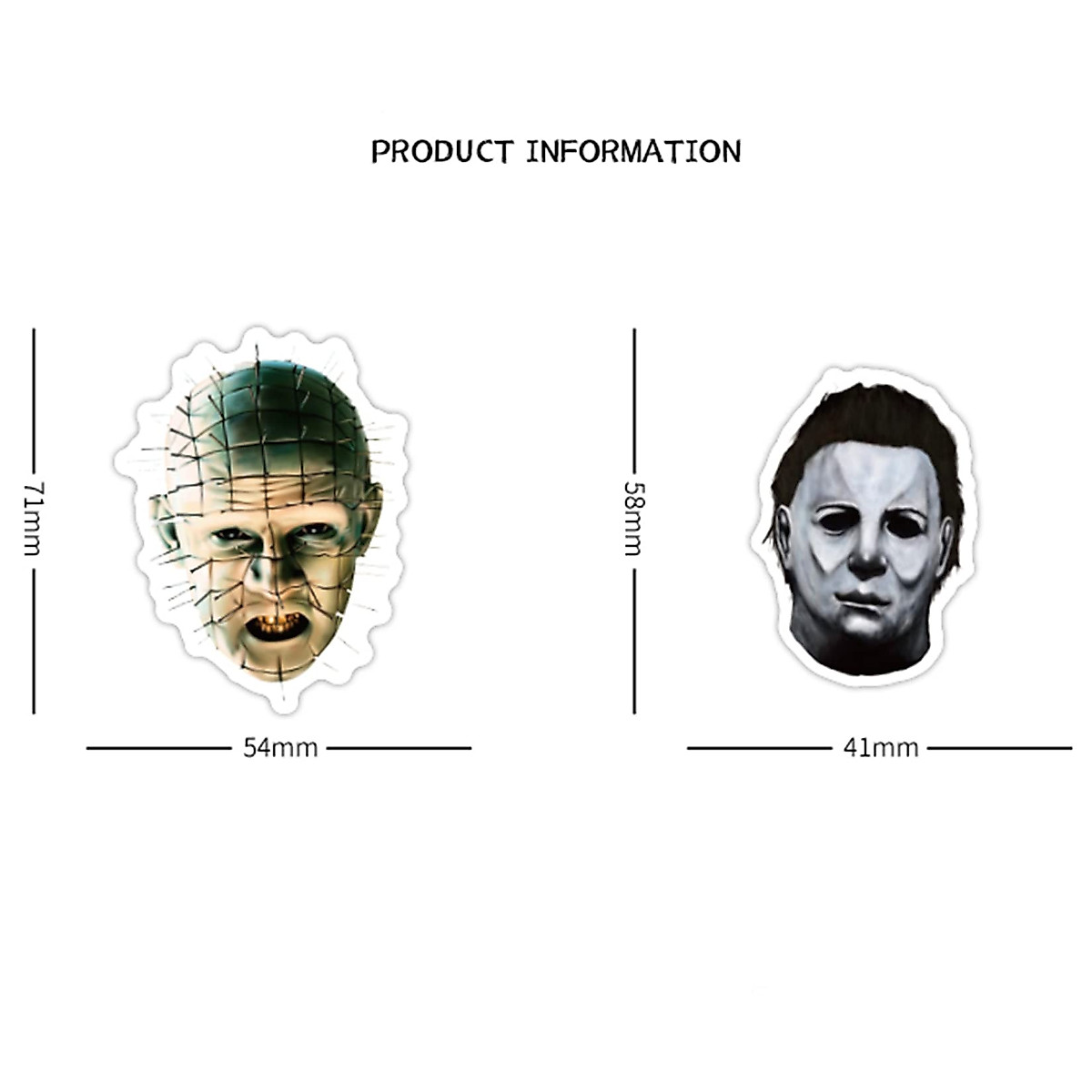 50Pcs Thriller Horror Movie Killer Role Character Stickers for Water Bottle Cup Laptop Guitar Car Motorcycle Bike Skateboard Luggage Box Vinyl Waterproof Graffiti Patches XQX