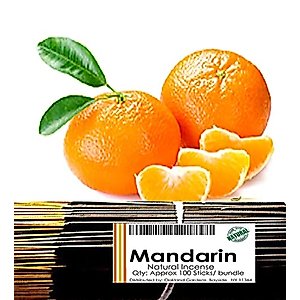 Natural Premium Incense By Oakland Gardens (M) Mandarin, Oakland Gardens Premium Hand Dipped Incense Sticks, You Choose The Quantity (100)