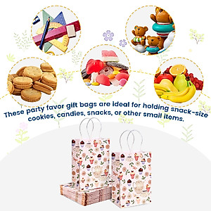 VGOODALL 24PCS Tea Party Gift Bags, 5.5x2.8x8 Inches Gift Bags with Handles Party Favor Bags Goodie Bags Paper Bags For Girl Birthday, Party Supplies, Wedding, Baby Shower, Crafts, Lady Shopping Bags