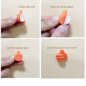 LKBBC 30 Pcs Silicone Thumb Hooks, Multifunction Self-Adhesive Cable Clip, Key Hook Wall Hangers Holder Desktop Cord