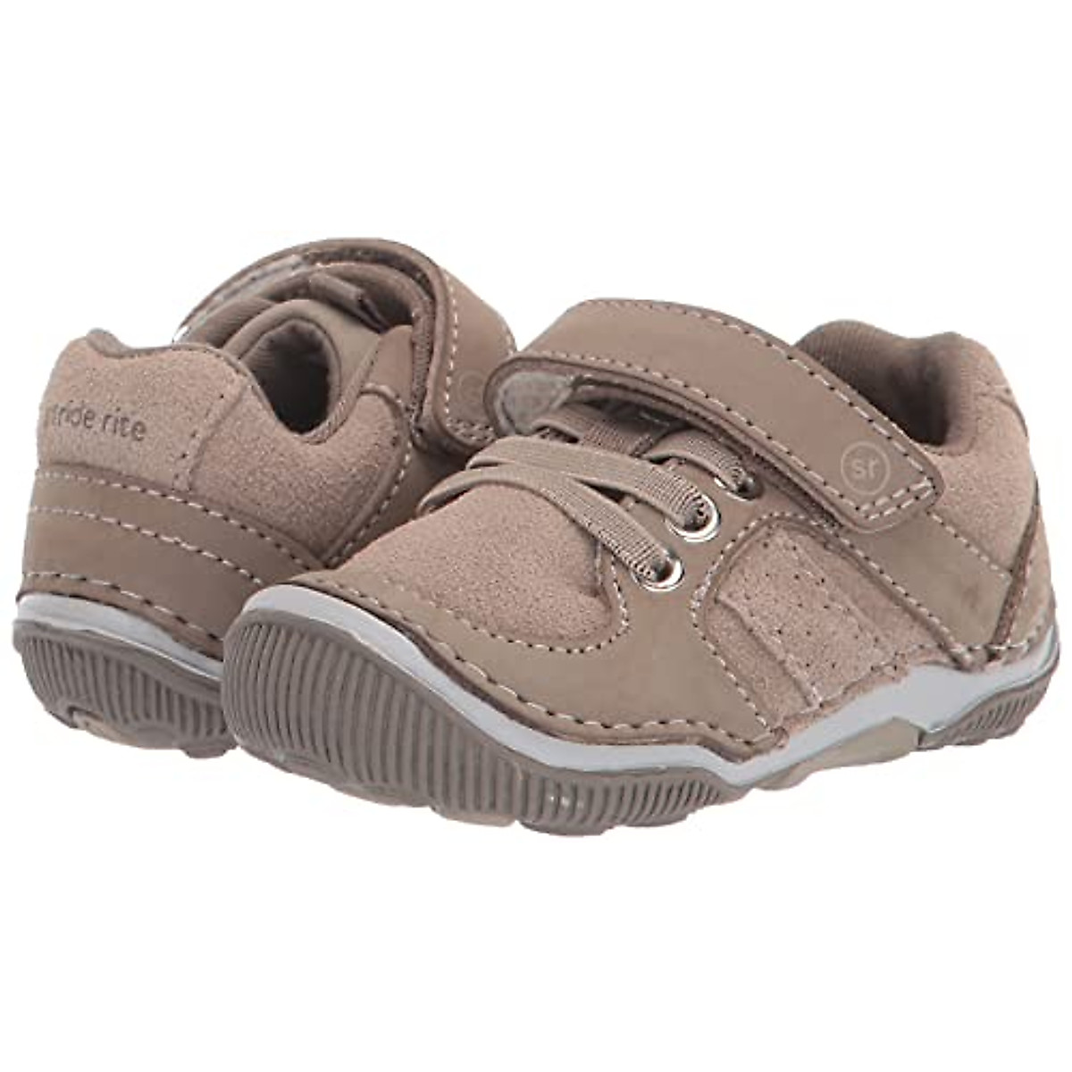 Stride Rite Kids SRTech Wes Casual Sneaker, Taupe, 6.5 Wide US Unisex Toddler