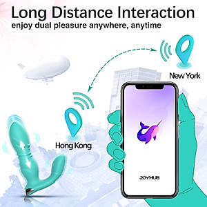 Adult Sex Toys for Women Pleasure - Wearable Vibrating Panties with App＆Remote Control Vibrators 9 Powerful Thrusting Vibrations Toy Couples Products Ultra Quiet (Green)