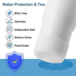 Straw Spill Stopper Cover Boot Sleeve Set for Stanley Cup 40 oz 30 oz Quencher H2.0, 4 Leak Sproof Stopper, 2 Tumbler Silicone Boot, 2 Straw Cover Cap for Stanley Cup Accessories