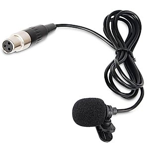 Todlinkoc Lavalier Lapel Microphone with Mini XLR Jack, Hand-Free Clip-on Lapel Mic Compatible with Wireless Mic System UHF bodypacks Voice Amplifier