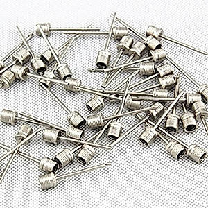 10 Pcs Ball Pump Needles Inflating Needles Stainless Steel Ball Air Pump Pin Nozzle Standard Air Pump Needles Pack for Soccer Ball, Basketball, Volleyball or Other Inflatables Replacement