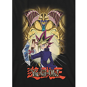Yu-Gi-Oh Yami Yugi and Exodia Crew Neck Short Sleeve Boys' Black T-Shirt-Large