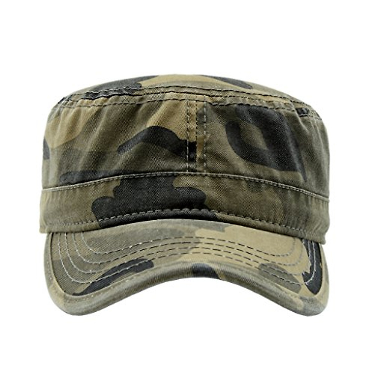 Duolaimi Cotton Trucker Cap Cadet Military Hat Army Cap for Unisex Adult (Camouflage)