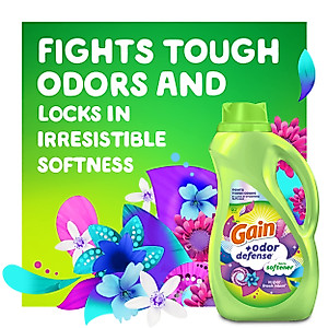 Gain + Odor Defense Laundry Fabric Softener Liquid, Super Fresh Blast Scent, Pack Of 4 (48 Loads Ea, 192 Total), He Compatible