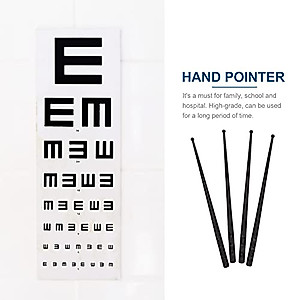 Healifty 4pcs Chart Supplies Household Exam Plastic Teaching Visual for Eye Whiteboard Classroom Charts Pointer Reading Sticks Practical Measuring Presentation Function Optometry