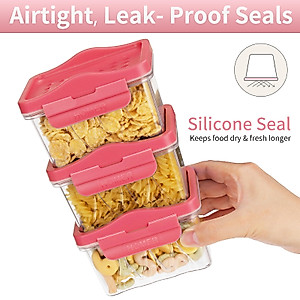 HOMER Food Storage Containers with Lids Airtight - 9 PCS BPA Free Plastic Containers Set for Kitchen Pantry Organize Cereal, Coffee, Pasta, Rice, Sugar, Flour - Labels & Marker