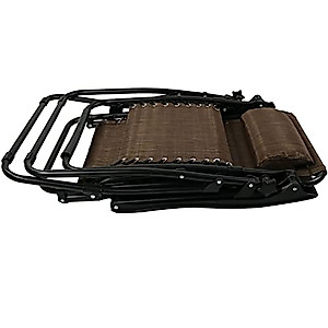 Sunnydaze Outdoor XL Zero Gravity Chair 2 Pack with Pillow and Cup Holder Folding Patio Lawn Recliner Dark Brown Set of 2