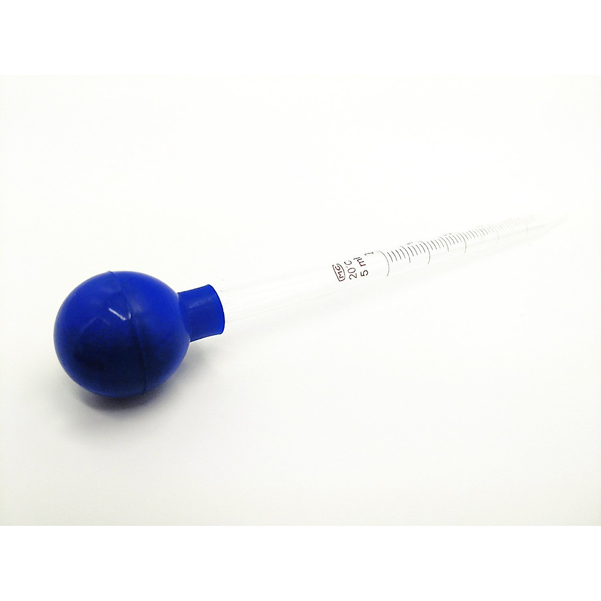 OESS Glass Graduated Dropper Pipettes 5ml with Blue Silicone Caps Pk/3