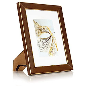 MICHAELS Walnut & Gold Trim Frame with Mat, Gallery by Studio Décor®