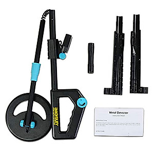 allsun Waterproof Handheld Kids Metal Detector Junior, 6 Inch Search Coil Adjustable 32''-40'' Small Beginner Gold Finder Hunter Treasure, Underwater Beach Yard Ground LCD Exploration Hiking