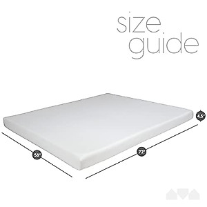 Milliard 4.5-Inch Memory Foam Replacement Mattress for Queen Size Sleeper Sofa and Couch Beds (Sofa Not Included) - Queen
