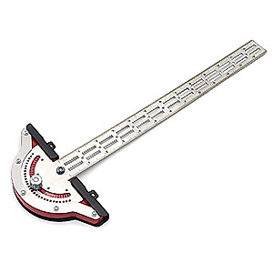 HTTMT- 13" Woodworker Edge Ruler 0-70°Adjustable Protractor Angle Finder Two Arm Carpentry Ruler Measure Layout Tool [P/N: ET-TOOL041-15-RAW]…