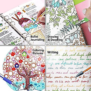 CAISEXILE 24 Coloring Glitter Gel Pens come with 24 Free Matched Refills, Artist Drawing Pens, for Adult Coloring Sketching Doodling Writing