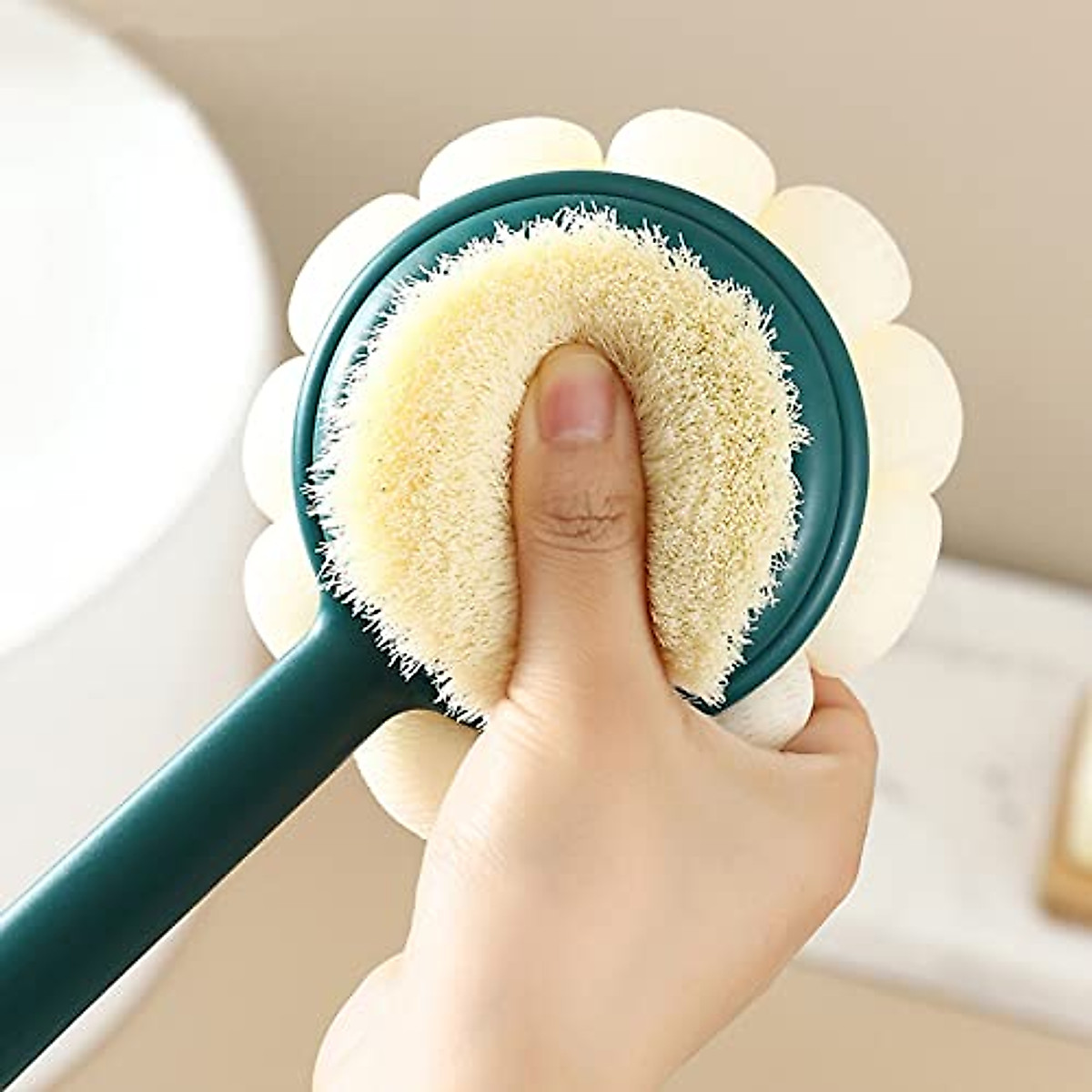 3 Pack Back Scrubber for Shower Long Handle Back Brush Dual-Sided Soft Bristles Shower Scrub Brushes for Body
