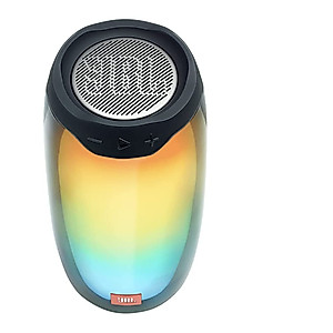 JBL Pulse 4 Waterproof Portable Bluetooth Speaker with 360 Color LED and Deluxe Hardshell Travel Case (Black)