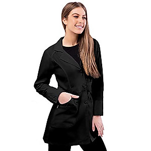 Adar Universal Lab Coats for Women - Perfection 32" Lab Coat - 811 - Black - M